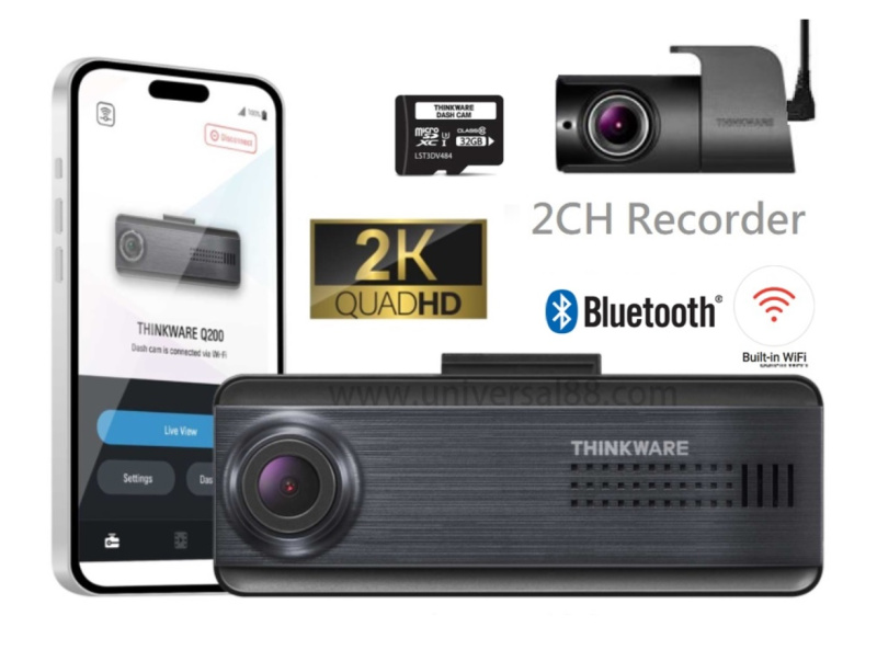 Thinkware Q200 2K高清行車記錄儀前鏡+後鏡 TW-Q200DCHG 價錢、規格及用家意見 - 香港格價網 Price.com.hk