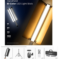 Neewer LED Light Stick With 50cm 5 In 1 Round Reflector Kit and 2m ...