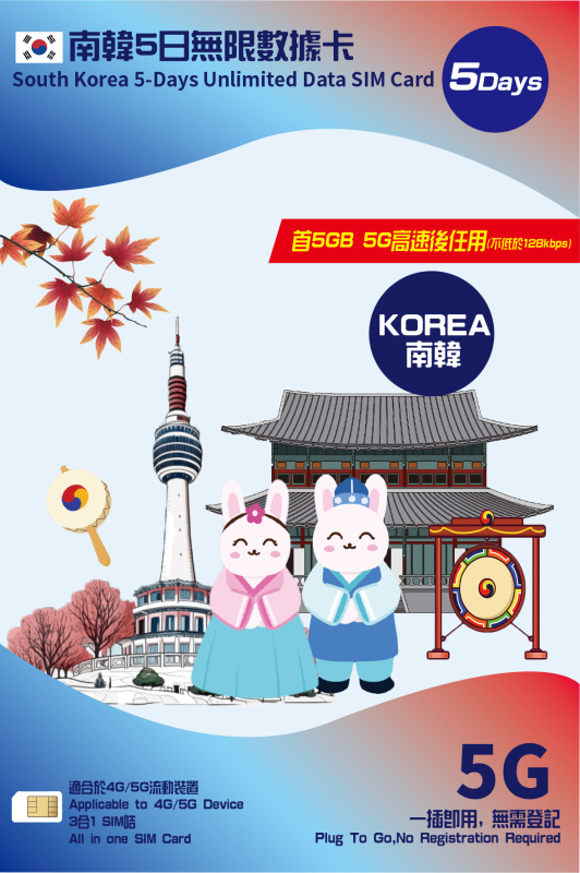 3HK 5G 南韓5日無限數據卡 價錢、規格及用家意見 - 香港格價網 Price.com.hk