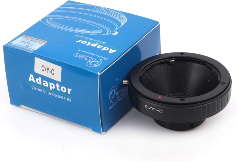 Pixco Lens Adapter - Compatible with Contax/Yashica (CY) SLR Lenses to C-Mount (1" Screw Mount ...