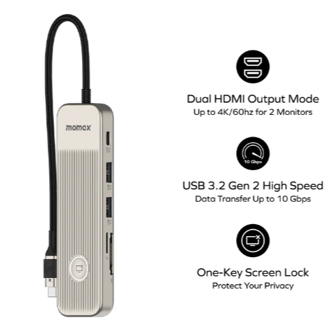 MOMAX 1-Link 9合1 多功能擴展塢 DH19 價錢、規格及用家意見 - 香港格價網 Price.com.hk