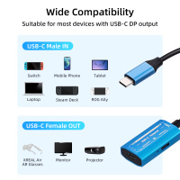 Mcbazel USB-C轉PD+Type-C轉換器 支援 XREAL/Rokid Air AR 眼鏡擴充座 Switch OLED/Steam Deck/ROG拓展塢 價錢、規格及用家意見 ...