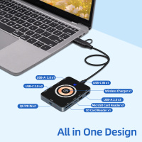 Mcbazel 10合1無線快充15W Type C USB C Hub 3.0 USB分線器集線器 SD/Micro SD讀咭器 拓展塢擴充座 價錢、規格及用家意見 - 香港格價網 ...