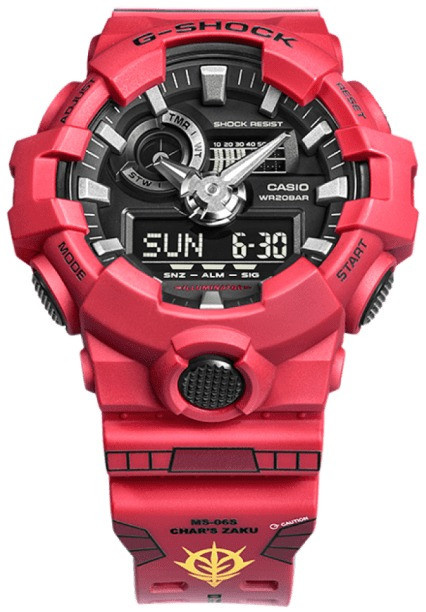 Casio G-Shock x Gundam 40th Anniversary Char's Zaku II Zeon 高達40週年自護紅彗星 ...