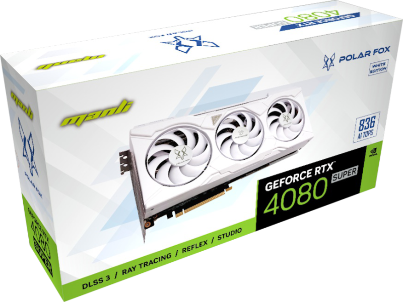 Manli GeForce RTX 4080 Super Polar Fox (M3600+N688) 16GB GDDR6X 價錢、規格及用 ...