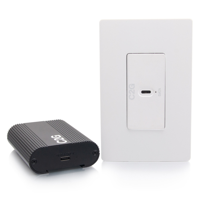 C2G Superbooster USB Camera Extender Over Cat Single Gang Wall Plate to ...