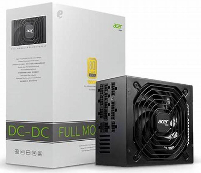 Acer AC1000 1000W PCIe5.0 80Plus Gold Fully Modular Power Supply 全模組 ...