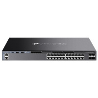 TP-Link Omada 24-Port Gigabit Stackable L3 Managed Switch with 4 10G ...