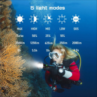 FOCUS Scuba Outdoor Dive Light with USB Charger 戶外 / 潛水手電筒 W076 價錢、規格及用 ...