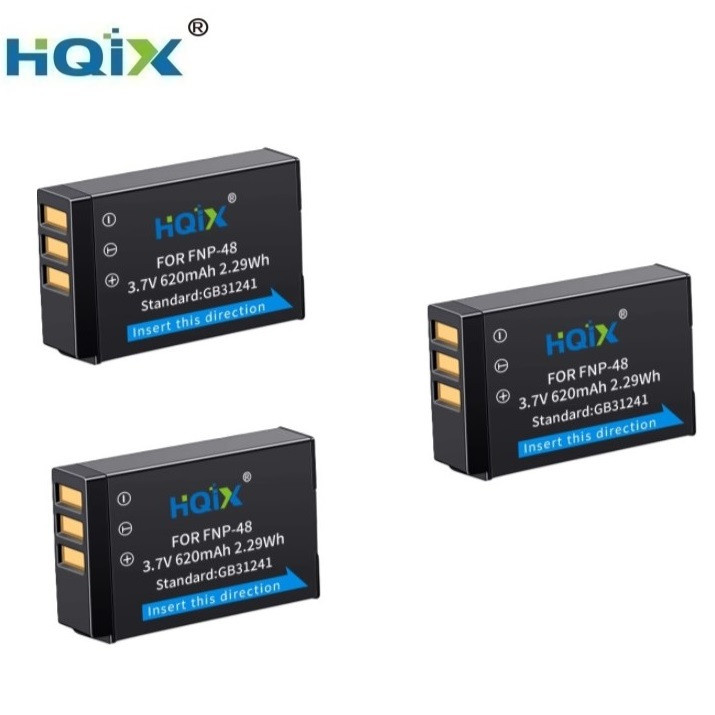 HQIX 3 Pcs NP-48 Rechargeable Lithium-Ion Battery For Fujifilm 代用鋰電池 (3 ...