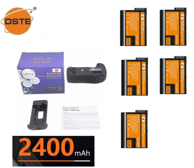 DSTE MB-D17 Battery Grip With 5 Pcs EN-EL15C-H / EN-EL15C / EN-EL15 ...