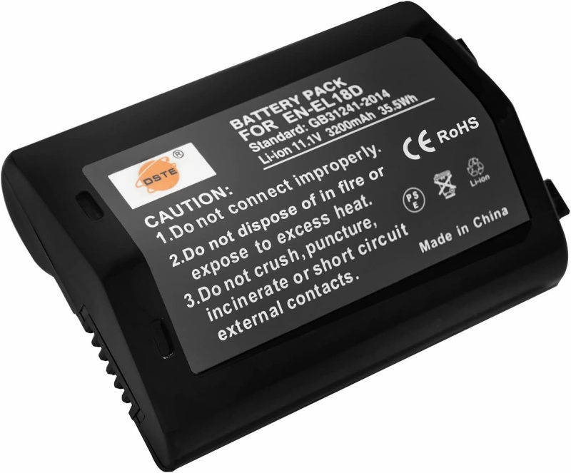 DSTE MB-D17 Vertical Battery Grip With EN-E18D Battery, MH-26 AC ...