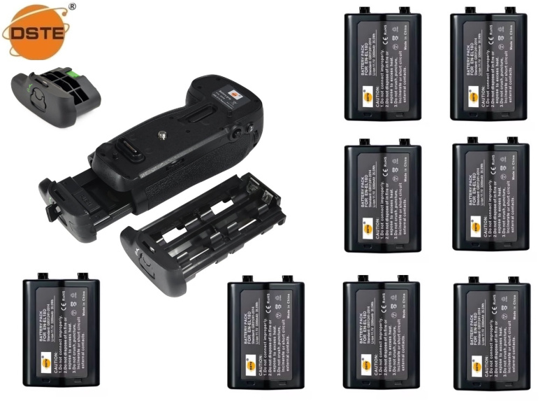 DSTE MB-D18 Battery Grip With 8 Pcs EN-EL18D Battery and BL-5 Battery ...
