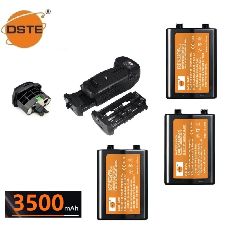 DSTE MB-D18 Battery Grip With 3 Pcs EN-E18D / EN-EL18D-H Battery and BL ...