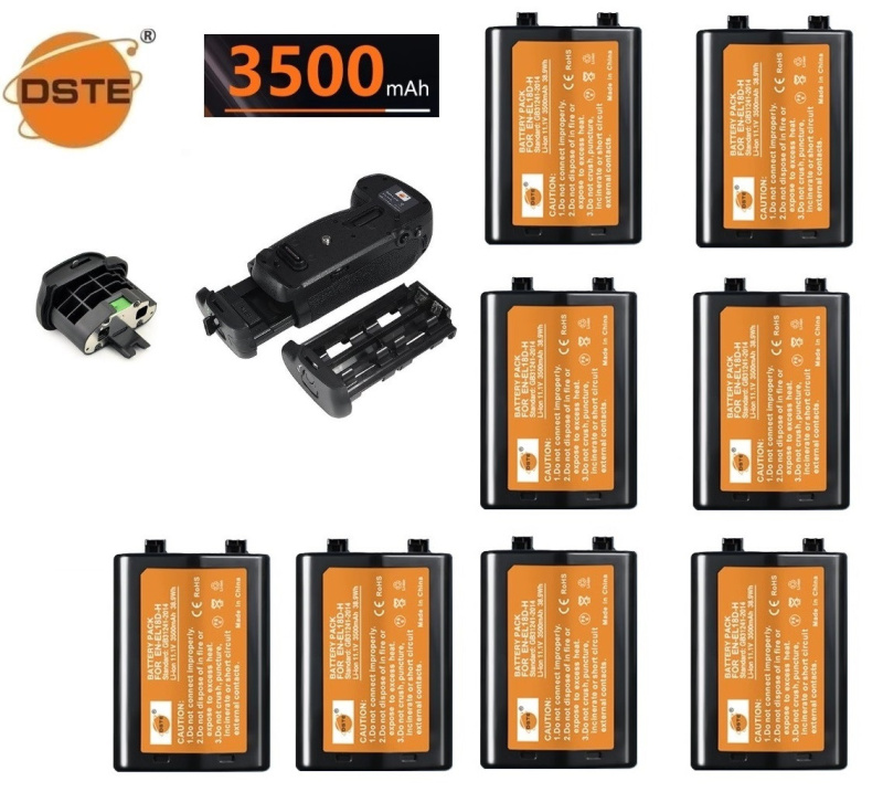 DSTE MB-D18 Battery Grip With 8 Pcs EN-E18D / EN-EL18D-H Battery and BL ...