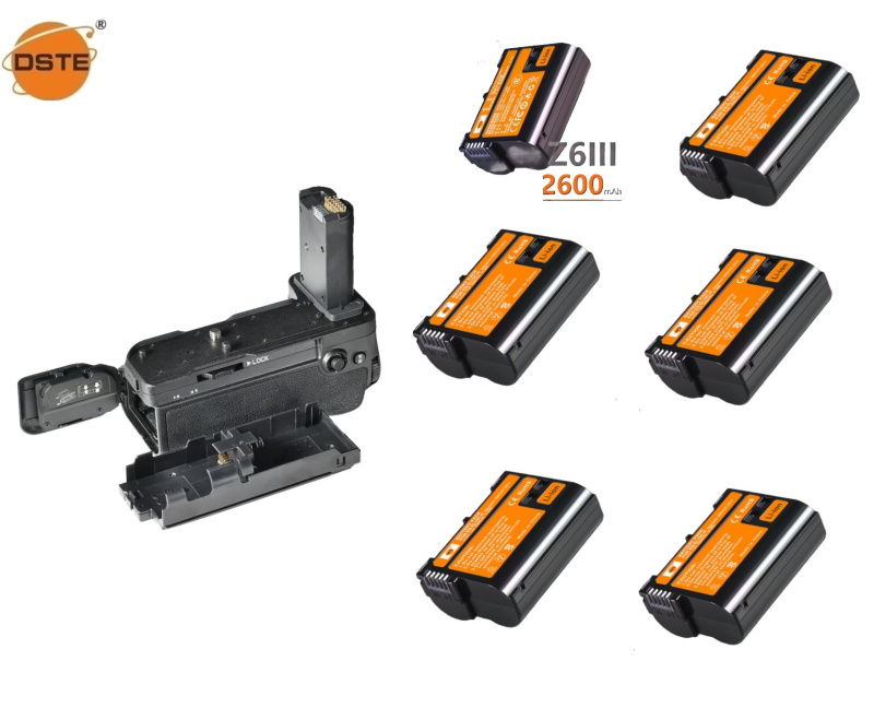 DSTE MB-N12 Battery Grip With 6 Pcs EN-EL15C-H / EN-EL15C / EN-EL15 ...