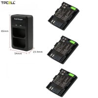 TPCELL 3 Pcs LP-E6P Rechargeable Lithium-Ion Batteries With LCD Display ...