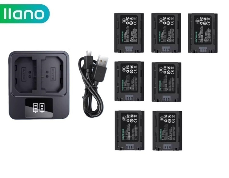 LLANO 綠巨能 7 Pcs Sony NP-FZ100 Rechargeable Lithium-Ion Batteries With LCD Display Dual USB-C ...
