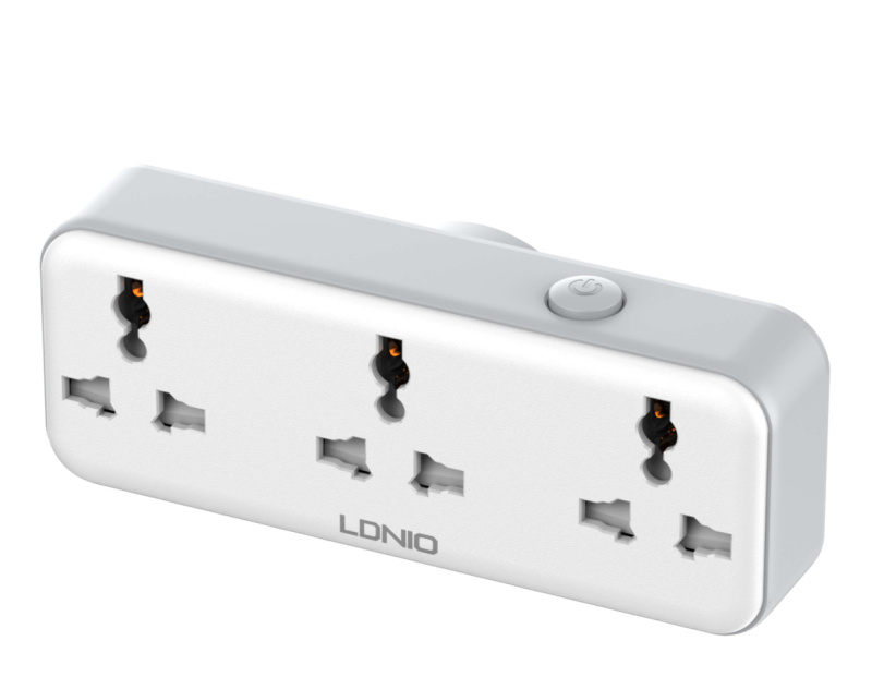 LDNIO 3 AC Outlets Portable Extension Power Socket 3位直插式拖板 (可旋轉) SC3317 ...