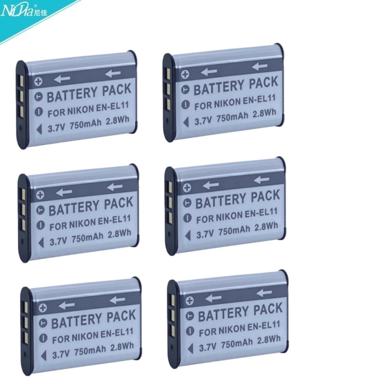 Nijia 6 Pcs Sony NP-BY1 / Nikon EN-EL11 / Pentax D-Li78 / Ricoh DB-80 ...