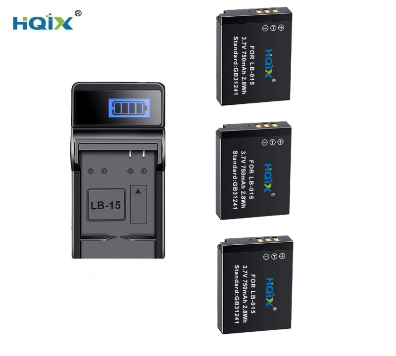 HQIX 3 PCS Kodak LB-015 Lithium-Ion Batteries With LCD Diaplay USB ...