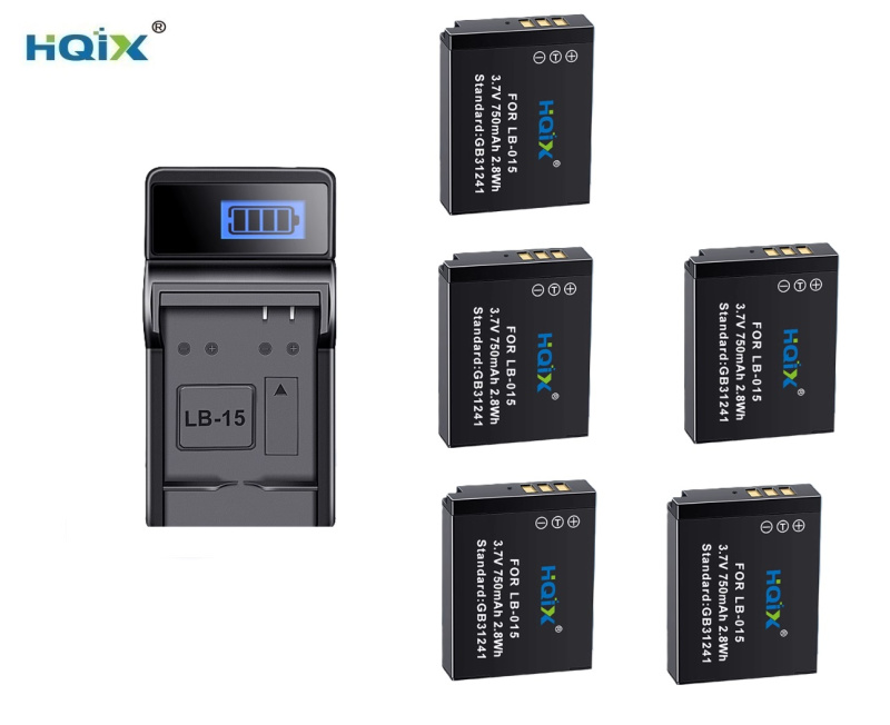 HQIX 5 PCS Kodak LB-015 Lithium-Ion Batteries With LCD Diaplay USB ...