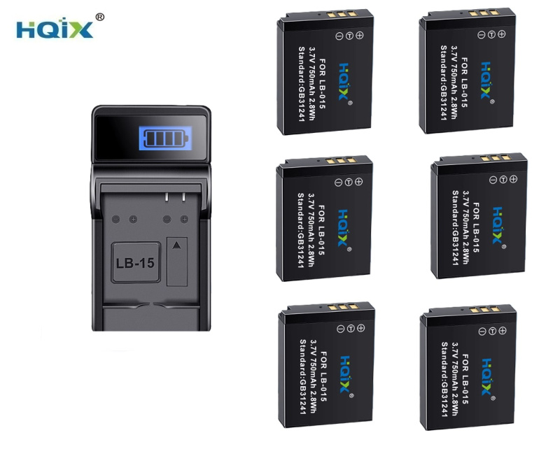 HQIX 6 PCS Kodak LB-015 Lithium-Ion Batteries With LCD Diaplay USB ...