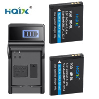 HQIX 2 Pcs NB-8L Batteries With LCD Diaplay Battery Charger 兩電池連充電機 (3 ...