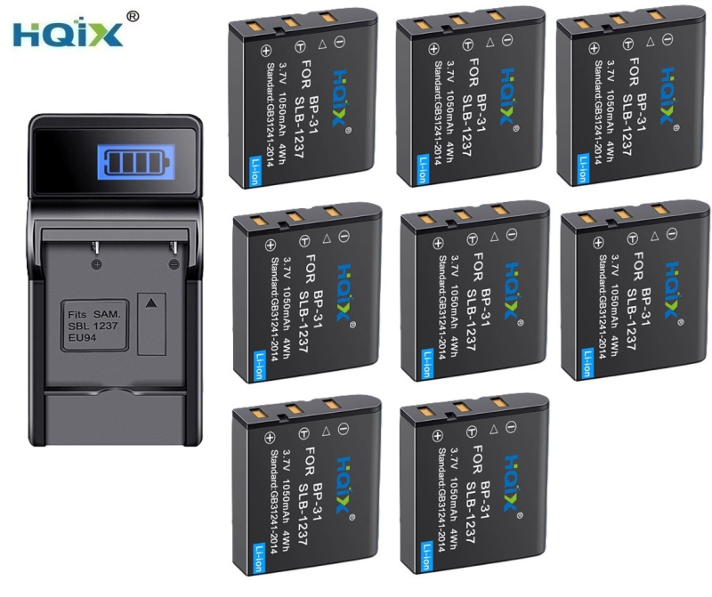 HQIX 8 Pcs Sigma BP-31 / Samsung SLB-1237 / Epson EU-94 Lithium-Ion ...