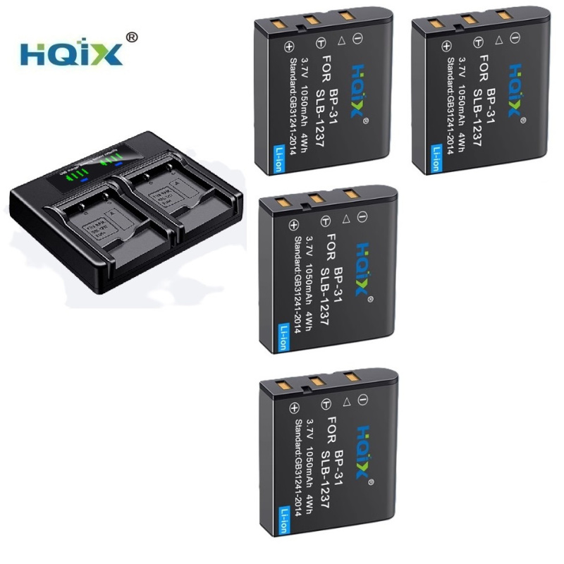HQIX 4 Pcs Sigma BP-31 / Samsung SLB-1237 / Epson EU-94 Batteries With ...