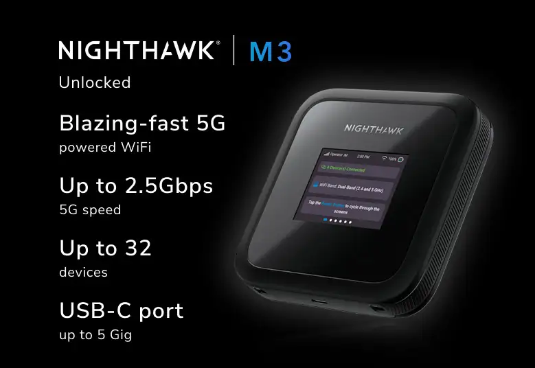 Netgear Nighthawk M3 5G Sub 6 AX3600 WiFi 6 流動熱點路由器 MH3150 價錢、規格及用家意見 ...
