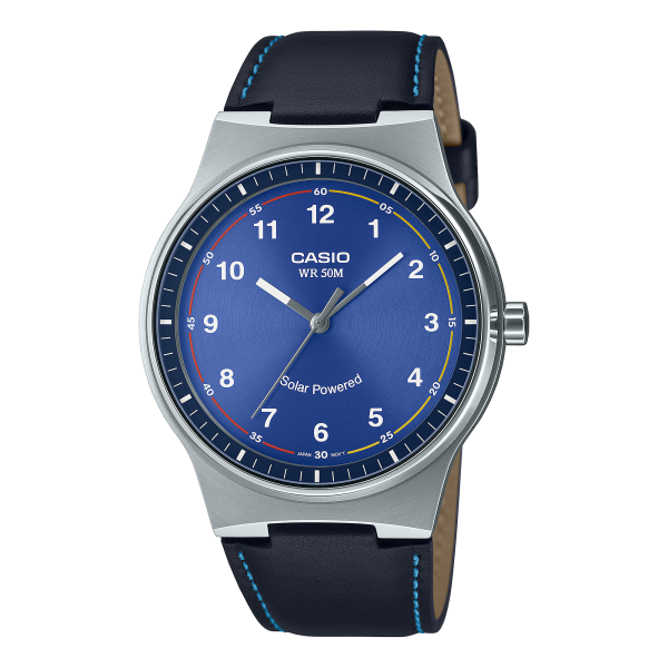 Casio 40mm 藍色錶盤不鏽鋼皮帶男士太陽能手錶 MTP-RS105L-2B 價錢、規格及用家意見 - 香港格價網 Price.com.hk