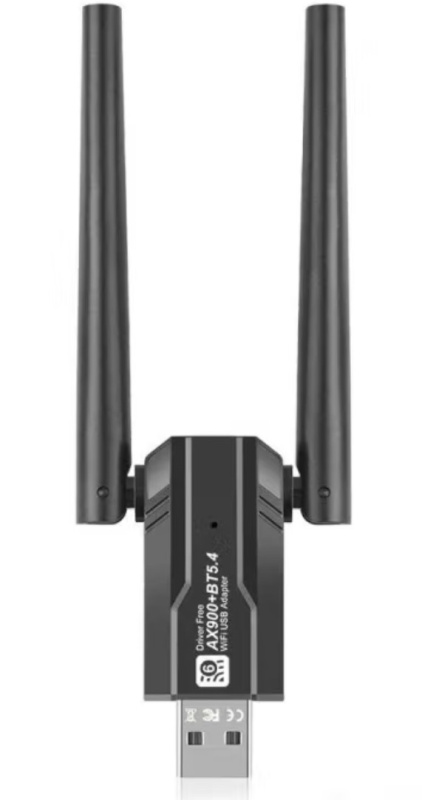 SmarterWare AX900 WiFi 6 + Bluetooth 5.4 USB Adapter 雙頻無線網卡+藍牙接收器適配器 雙 ...