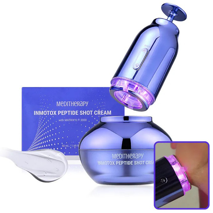 Meditherapy Inmotox Peptide Shot Cream 1 + Meditherapy Inmotox Suction Jet Device 1 V臉緊緻按摩乳霜1瓶 ...