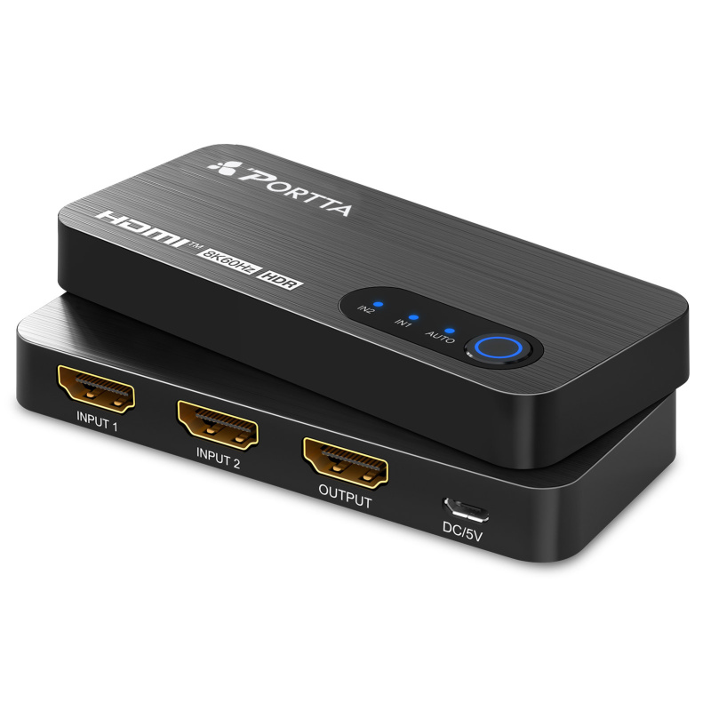 Portta 8K HDMI Switch 2x1 切換器 N5SW21S 價錢、規格及用家意見 - 香港格價網 Price.com.hk