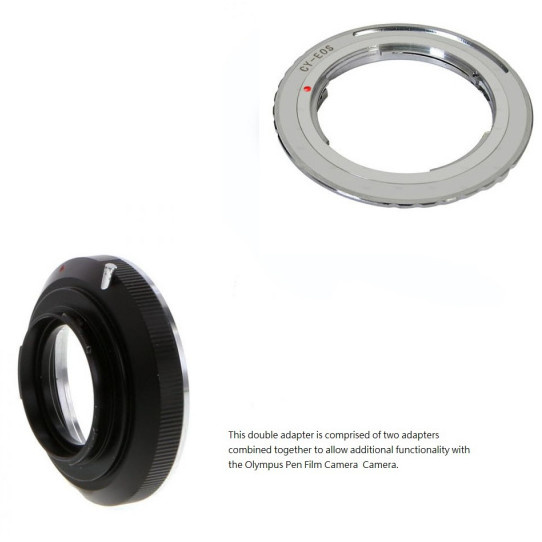 FOCUS Lens Mount Double Adapter, Contax / Yashica (CY) SLR Lens And Canon EOS (EF / EF-S) D/SLR ...