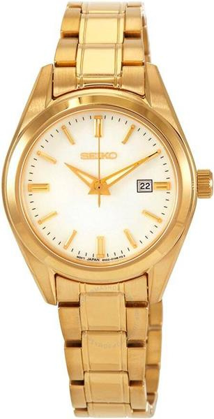 Seiko 精工 29.8mm 白色錶盤金色不鏽鋼女士石英手錶 SUR632P1 價錢、規格及用家意見 - 香港格價網 Price.com.hk