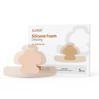Alexer Silicone Foam Dressing With Border 有邊型敷料貼 (5片, 12.5 x 20cm ...