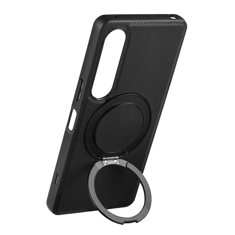 XPRO Mag Stand Leather - Sony Xperia 1 VII Case 貼身防撞碳纖皮紋旋轉支架磁吸充電手機保護殼 ...