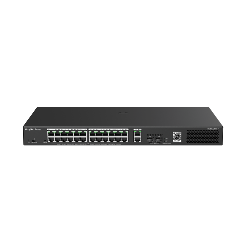 Ruijie Reyee 28-Port Gigabit Smart Cloud Managed PoE Switch 雲端管理交換機 RG ...