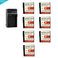 Nijia 7 Pcs NP-FE1 Batteries With Travel AC Charger 七電池連充電機 (3.7V ...