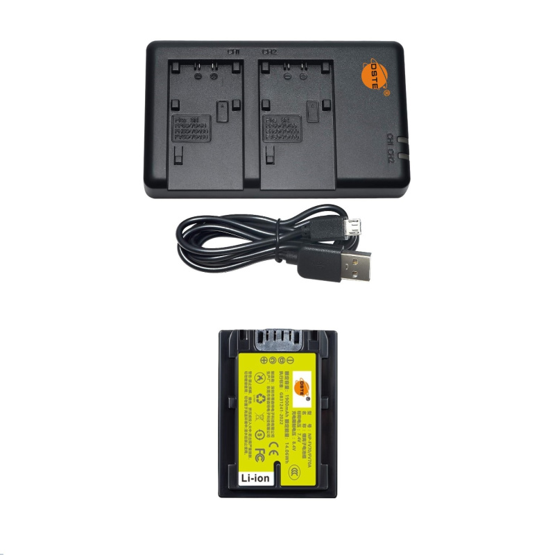 DSTE NP-FV70 / NP-FV70A V-Series Fully Decoded Lithium-Ion Battery Pack With USB Charger 電池連充電機 ...