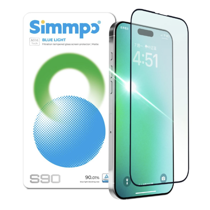 Simmpo S-90霧透抗藍光護眼保護貼 For iPhone 17 Pro 價錢、規格及用家意見 - 香港格價網 Price.com.hk