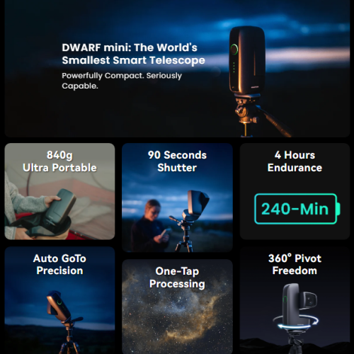 Dwarf Mini Astronomy Smart Telescope 價錢、規格及用家意見 - 香港格價網 Price.com.hk